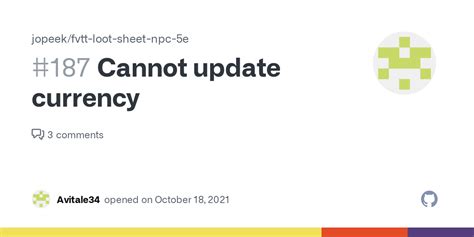 Cannot Update Currency Issue Jopeek Fvtt Loot Sheet Npc E GitHub