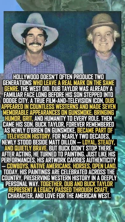 Father And Son Legends Of The West — Dub Taylor And Buck Taylor Youtube