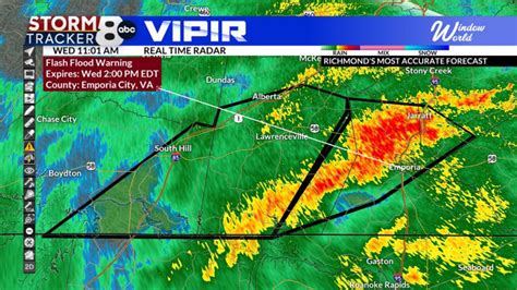 Flash Flood Warning Issued For Some Central Virginia Areas