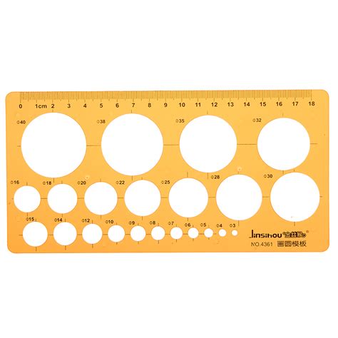 Small Circle Round Circular Drawing Template Kt Soft Plastifc Ruler