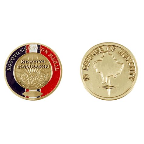 Kosovo Campaign Medal Challenge Coin Military Service Medal Challenge