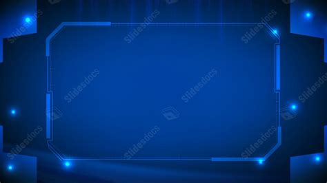Technology Border Light Blue Creative Simple Powerpoint Background For
