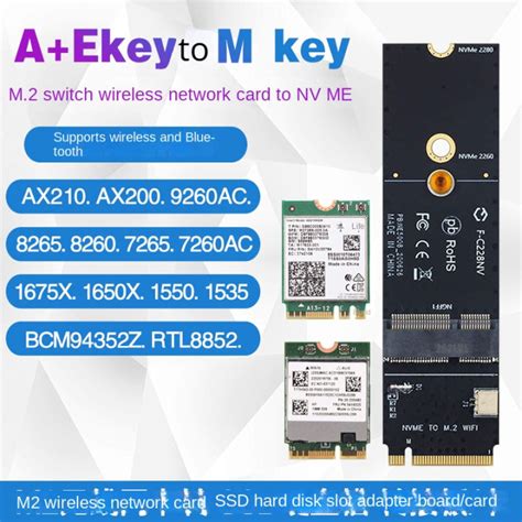 Ngff M2 Ax200 Ax210 Wireless Network To Nvme Ssd Solid State Drive