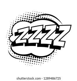 Zzzz Comic Expression Vector Text Stock Vector Royalty Free 137186261