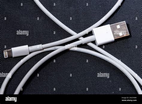 Oslo 20221004 Illustration Image Of A Usb To Lightning Cable Photo Annika Byrde Ntb Stock