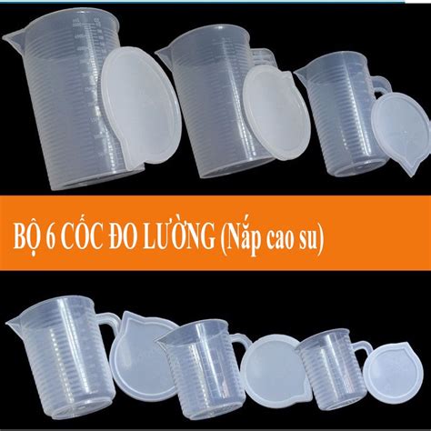 Mua Cốc Đong Nhựa Ca Đong Nhựa Định Lượng Có Nắp Đậy Pha Chế Bằng Nhựa