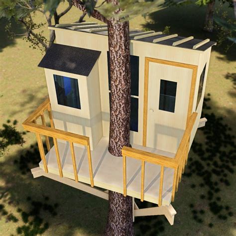 Kauri Treehouse Plans 1 Tree Or Free Standing Etsy