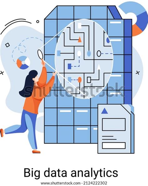 Big Data Analytics Process Analyzing Large Stock Vector Royalty Free