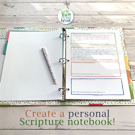 Scripture Notebook Kits Write Them On My Heart