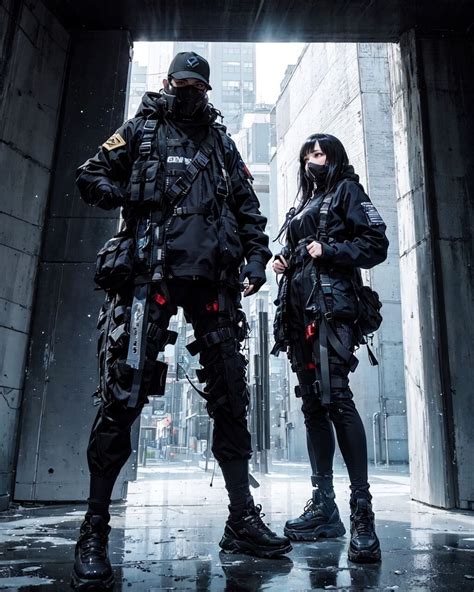 Cyberpunk Techwear Outfits Waterproof High Top Combat Boots In