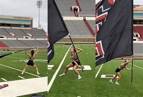 Viral Video Shows Tech Cheerleader Struggling To Run Giant Flag