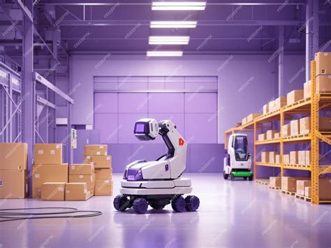 Premium Ai Image Revolutionizing Efficiency Automation With Agv And Robotic Arm In Smart