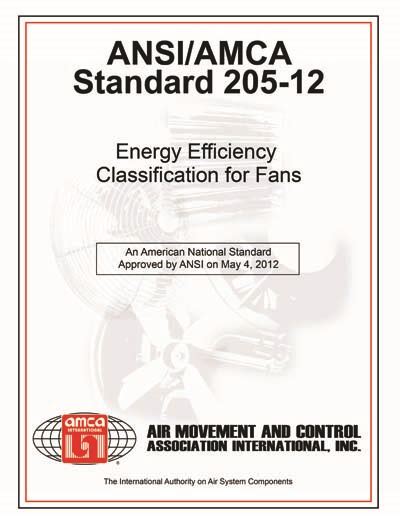 Ansiamca 205 12 Energy Efficiency Classification For Fans