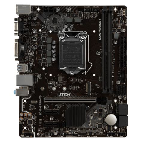 微星（msi）b360m Pro Vd 游戏电脑主板 支持八代i3 I5处理器（intel B360lga 1151）参数配置规格性能