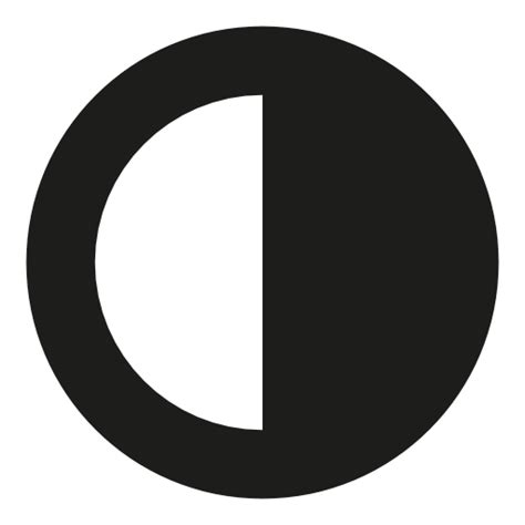 Half Black And Half White Circle