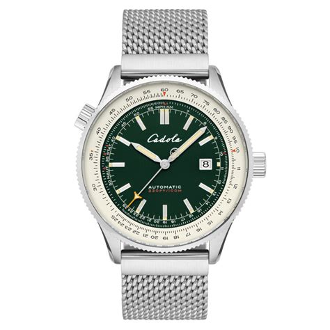 Cadola Aviateur Automatic Green Dial Mens Watch Cd 1008 55