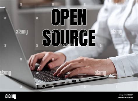 Hand Writing Sign Open Source Business Overview Contains The Source