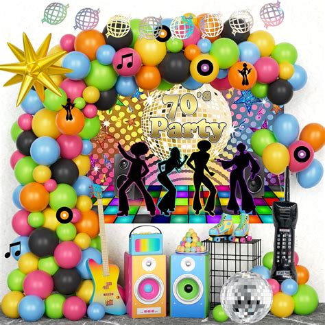 118 Pcs 70s Party Decorations Homond 70s Themed Birthday
