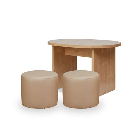 Mini Maeve Natural And Mini Moo Two Seater Set Mocka Nz