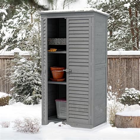 63in Outdoor Storage Cabinet With Lockers Weatherproof