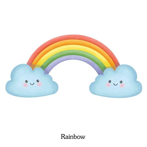 Cute Rainbow Cartoon Drawing 27193491 Vector Art At Vecteezy