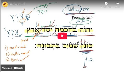 Proverbs 3 19 Daily Dose Of Hebrew