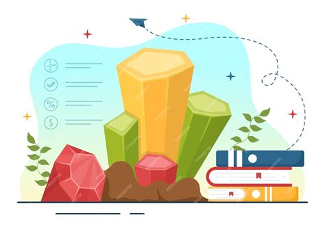 Premium Vector Mineralogist Illustration With Natural Stone And