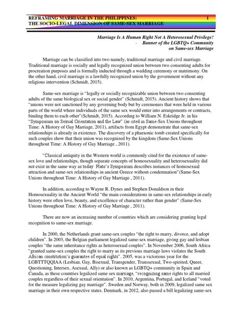 Manuscript 12 Pdf Homosexuality Same Sex Marriage