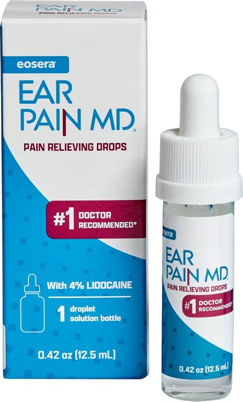 Eosera Ear Pain Md® 4 Lidocaine Ear Drops For Maximum Strength Pain