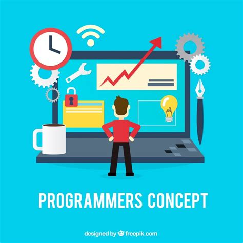 Free Vector Programmers Concept With Flat Design
