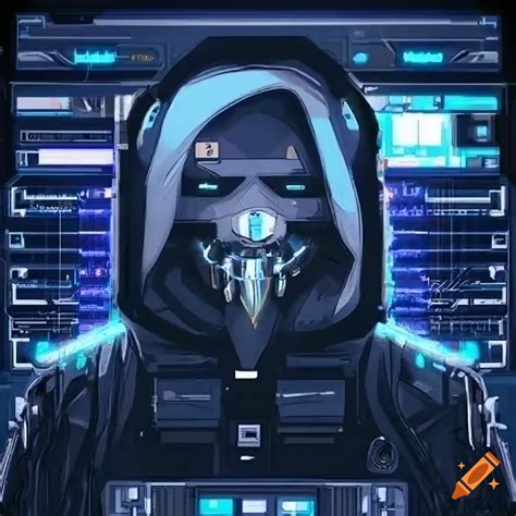 Digital Art Of A Cyberpunk Hacker