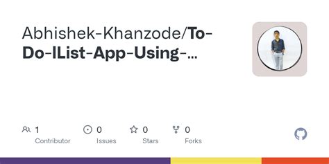 github abhishek khanzode to do llist app using html css and js