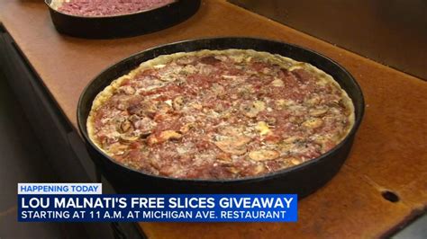 Lou Malnatis Giving Away Free Deep Dish Pizza Slices At Downtown