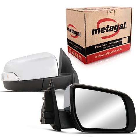Espelho Retrovisor Externo Ranger 2013 2014 2015 Cromado Elétrico Com