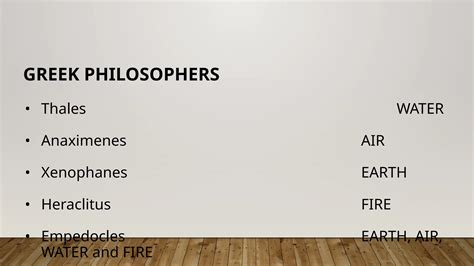 The Classical Elements Pptx