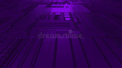 Purple Computer Chipset Pattern 3d Futuristic Technology Background Purple Computer Chipset Pattern 3d Futuristic Technology Background