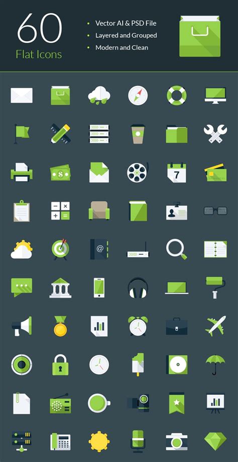 Flat Icon Pack At Collection Of Flat Icon Pack Free For Personal Use