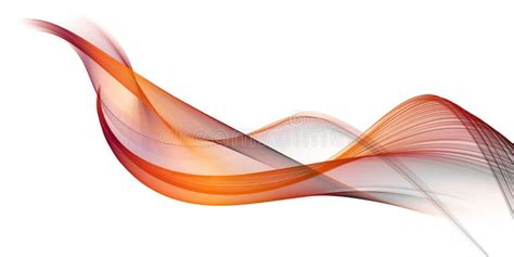 Abstract Smooth Color Wave Curve Flow Red Motion Illustration Stock