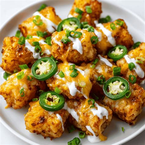Easy Loaded Tater Tots Recipe Cheesy And Crispy