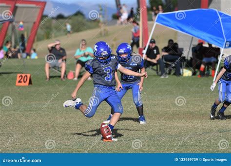 Pop Warner Football Editorial Stock Image Image Of Action 132959739