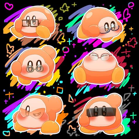 Waddle Dee Modeling Glasses Kirby