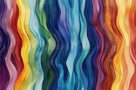Colorful Abstract Wavy Lines Vibrant Hues Smooth Texture Artistic
