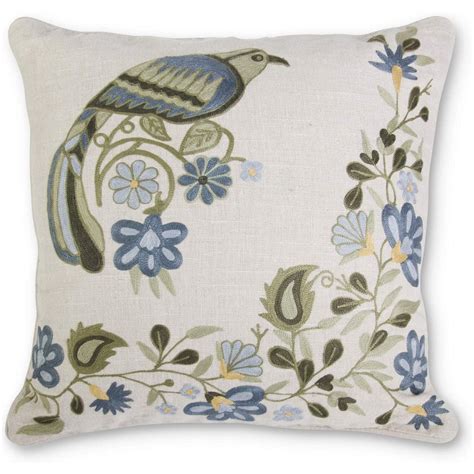 20 Square Linen Floral Border Home By Zinnias