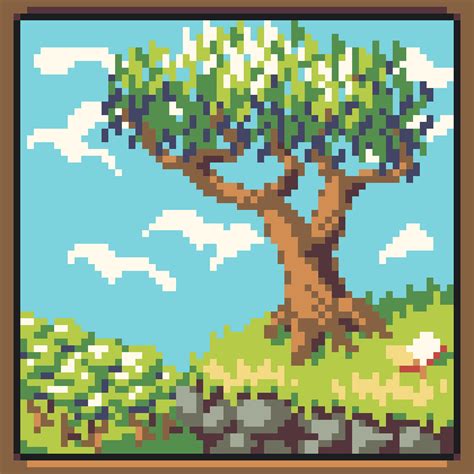 Pixilart Olive Tree By Polyphrog