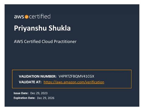 Priyanshu Shukla On Linkedin Awscertified Cloudpractitioner