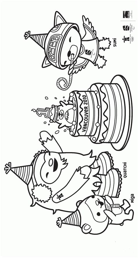 Vancouver Olympic Mascots 2010 Coloring Page Colouringpages