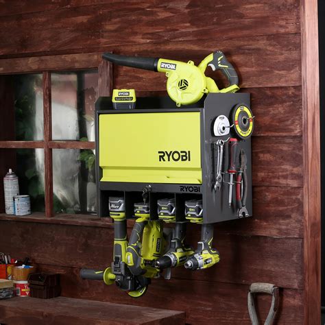 Ryobi Lockable Door Hanging Wall Storage Also Have An Open Shelf