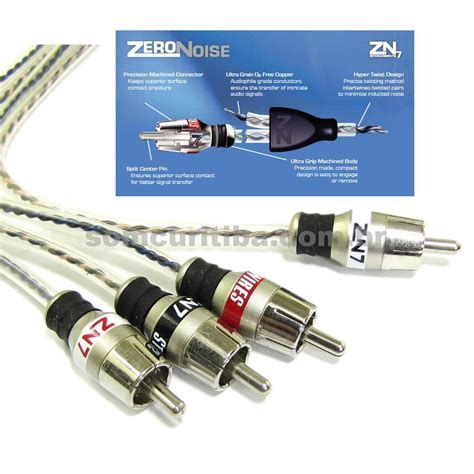 Mtx Streetwires Zeronoise Zn7250 Cabo Rca 2 Canais Siliconado