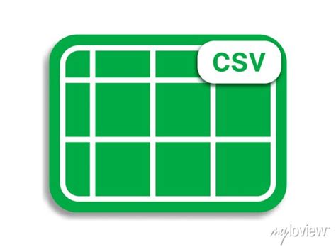 Vector Of Csv File Format Icon Comma Separated Values Extension • Wall Stickers White Website