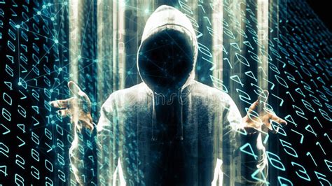 Holographic Technology Cyber Numbers Algorithm Stock Image Image Of